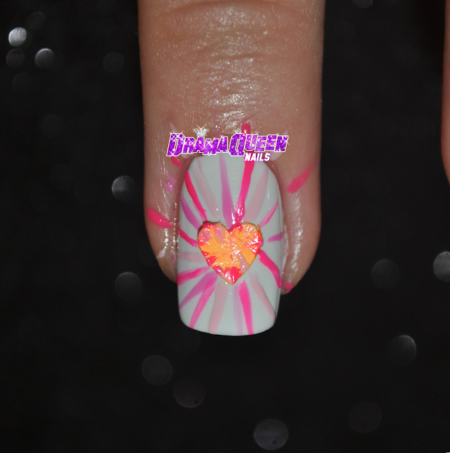 Drama Queen Nails: Post it note decals #heartburstmani