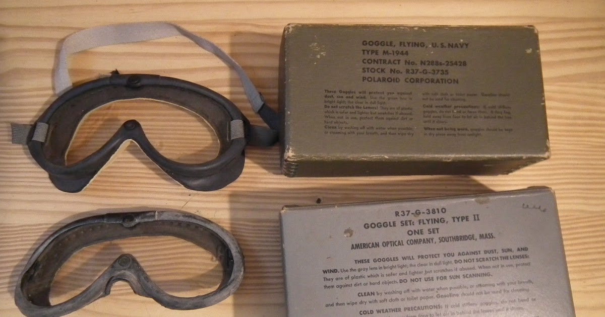 Webbingbabel: US Navy Goggles Flying Type M-1944