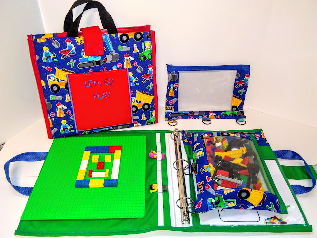 Lego Binder Bag Carrier - Entertaining Kid's travel toy with FREE pouch ...