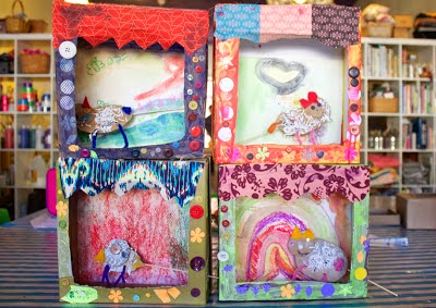 Shoe Box Stick Puppet Theater | Munchkins and Mayhem