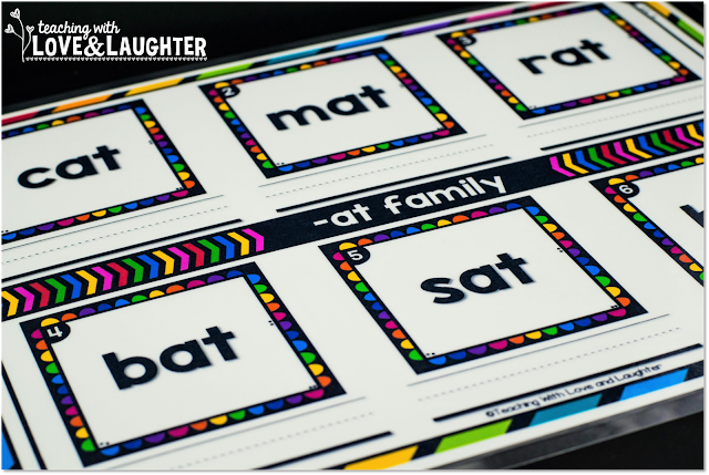 Teaching With Love and Laughter: CVC Word Family Mats...a GREAT ...