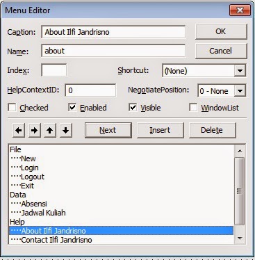 Anak Nenek: Cara Membuat Menu Bar di VB (Visual Basic)