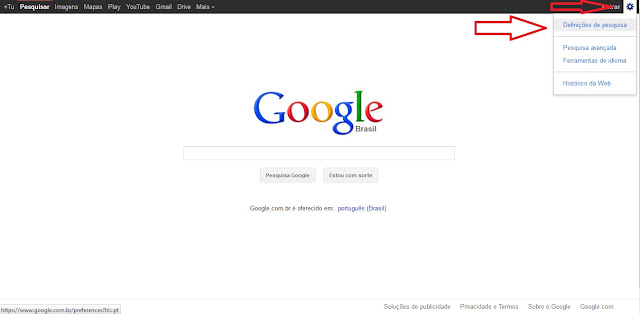 Ana Tutoriais: Configurando o Google para português Brasil