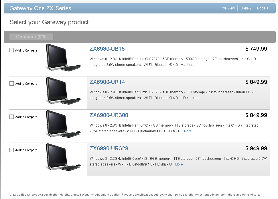 HP Z1 vs Gateway one ZX series | thecomputa news