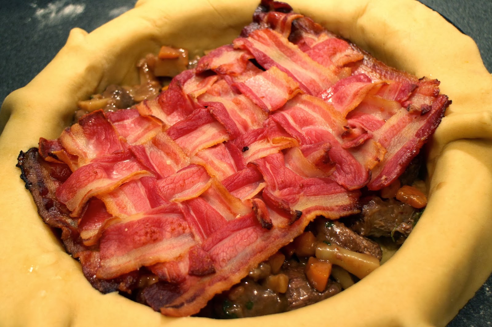 Miscriant: Winter is Coming: Bacon Lattice Beef Pie