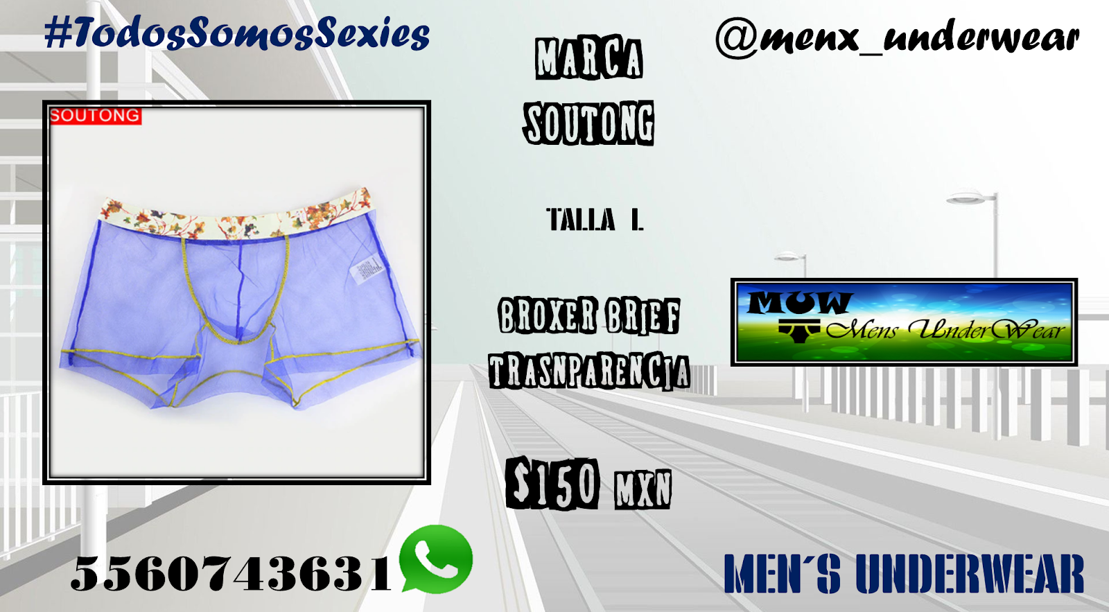 MENS UNDERWEAR: BOXER BRIEF MARCA SOUTONG