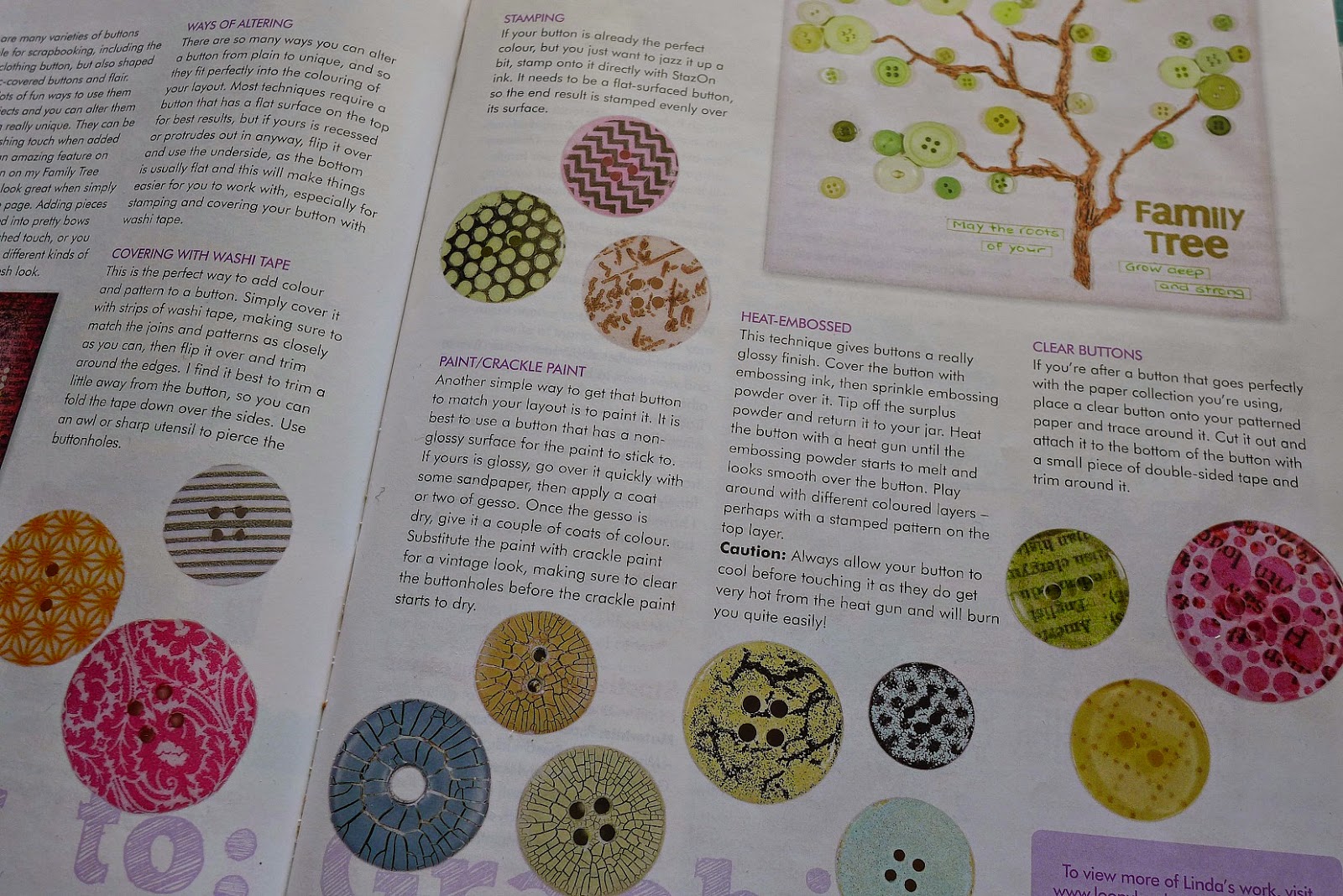 Lou's World: Creative Team Article on Buttons for Scrapbooking Memories ...
