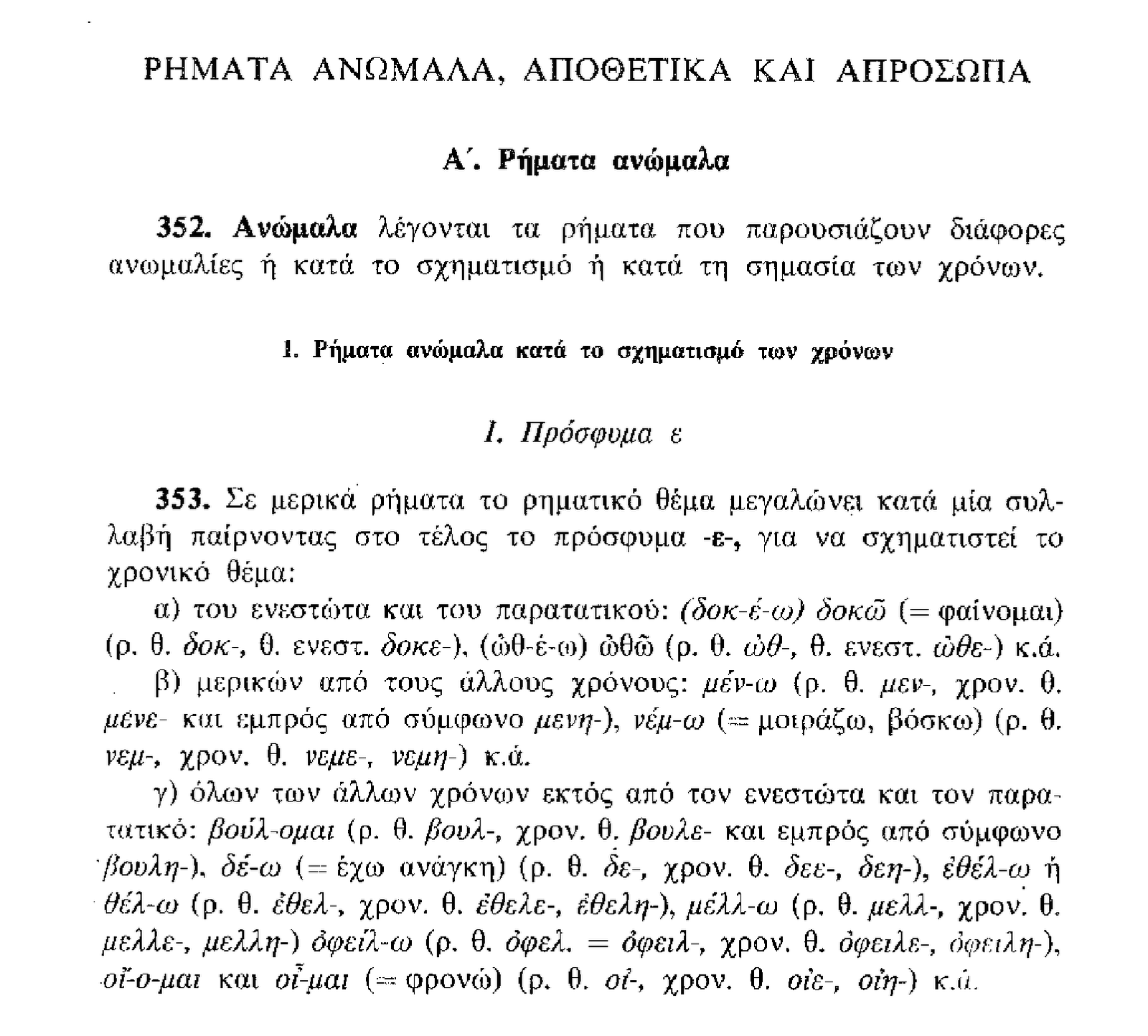 ΦΙΛΟΛΟΓΙΚΑ ΜΑΘΗΜΑΤΑ: ΜΕΡΟΣ 2: ΤΥΠΟΛΟΓΙΚΟ. ΚΕΦΑΛΑΙΟ 26: ΡΗΜΑΤΑ ΑΝΩΜΑΛΑ ...
