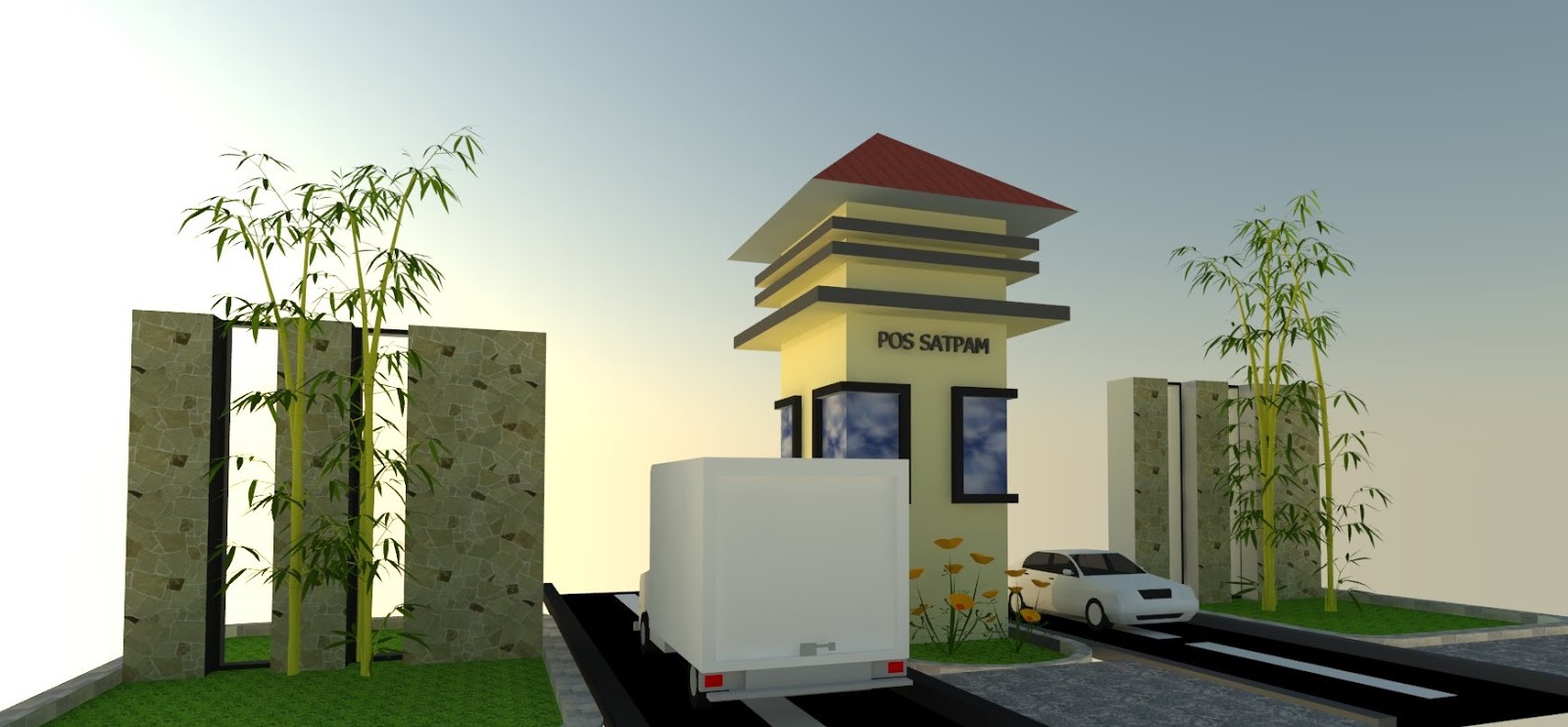 RANCANGAN ANGGARAN BANGUNAN - POS SATPAM - RUSMN