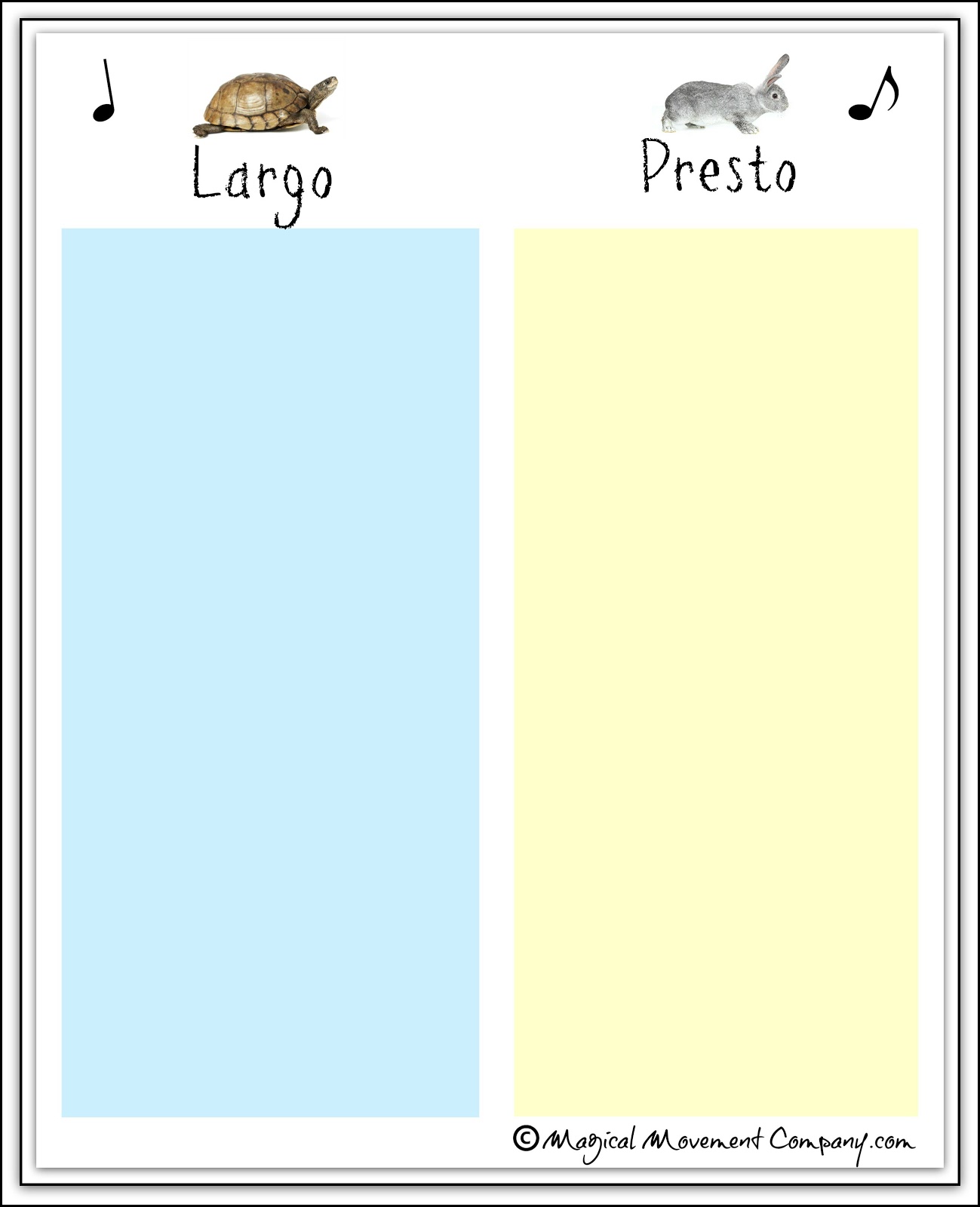 From the Montessori Music Room: Is It "Presto" or Is It "Largo ...