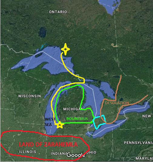 Book of Mormon Evidence: Alma Chapter 63 BOM Map