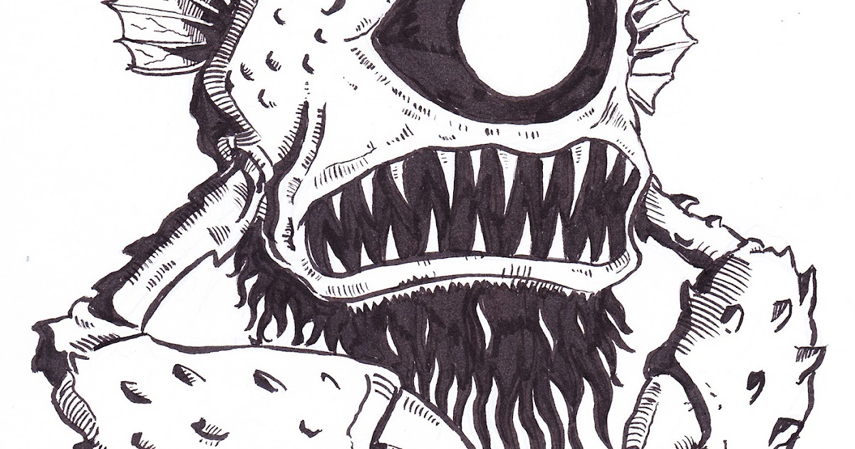 Inktober Monstrosities: E for Eye of the Deep