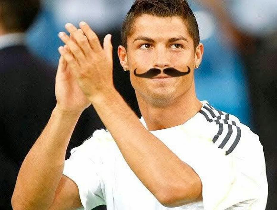 Sport Jokes: WHEN RONALDO HAS MOUSTACHE