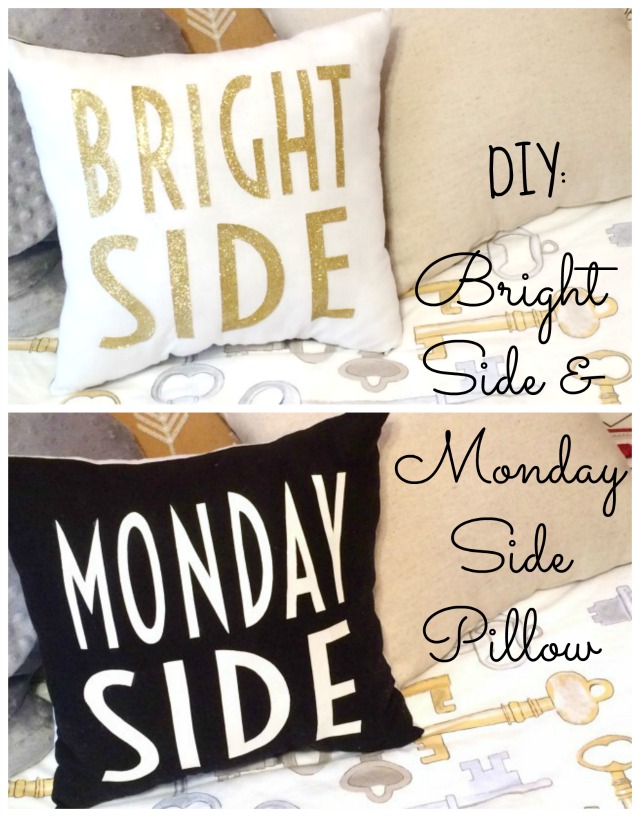 All Paths Lead to Wonderland: DIY Bright Side/Monday Side Pillow