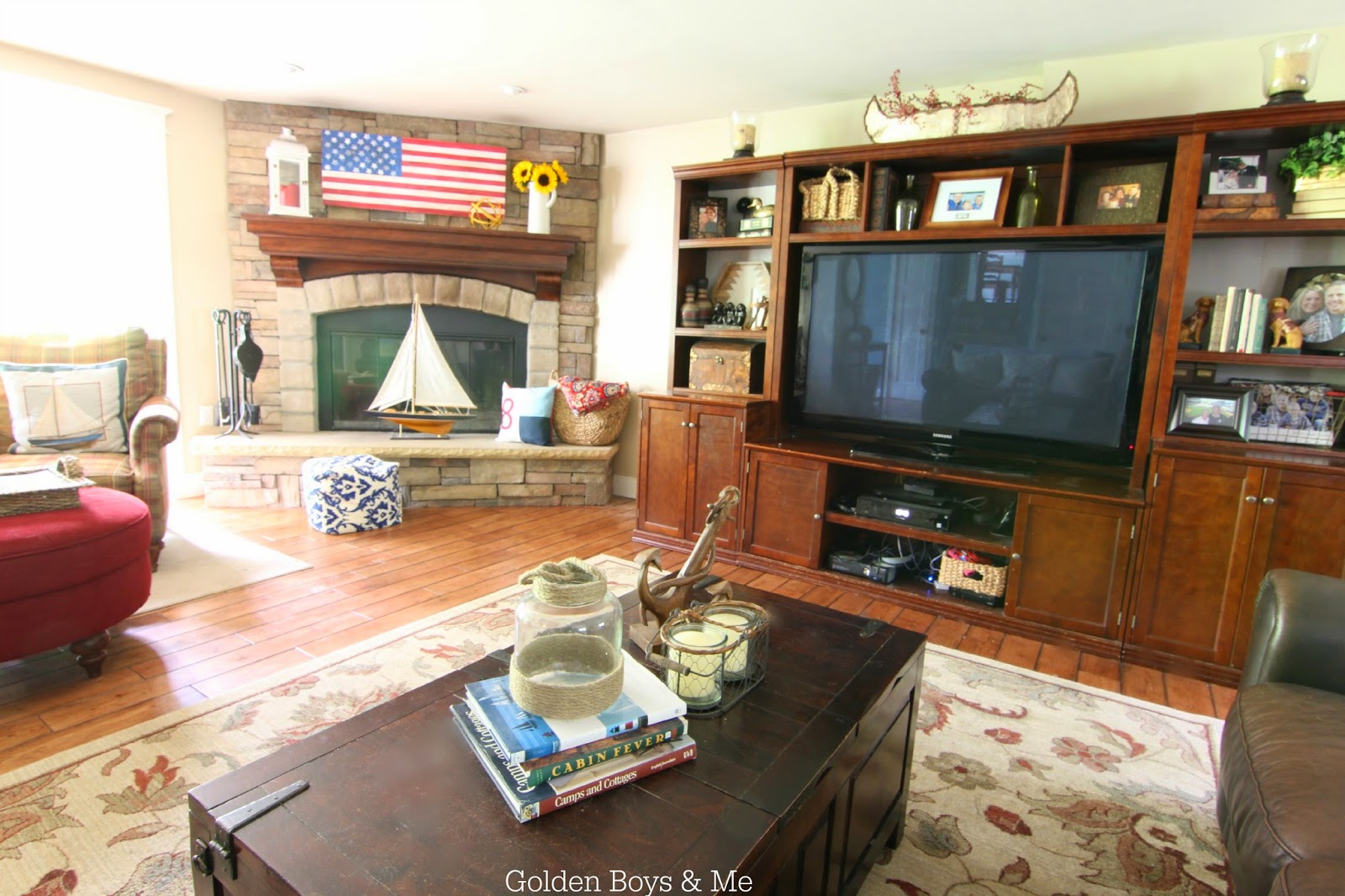 Americana Family Room for Summer | Golden Boys & Me