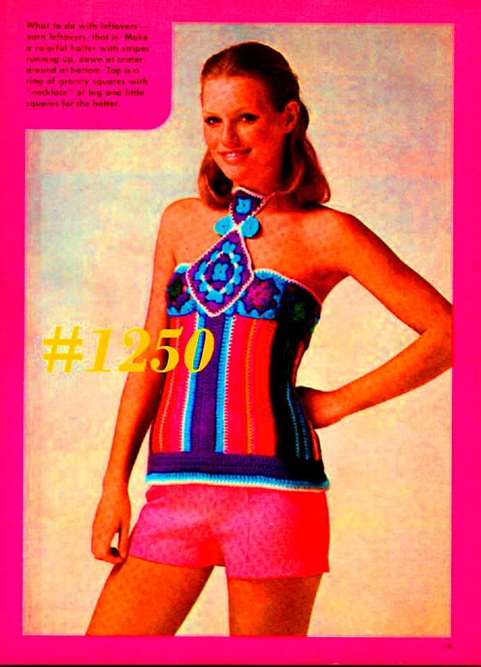 Miss Julia's Patterns: Free Pattern - Vintage 1970s Mod Halter Top #1250