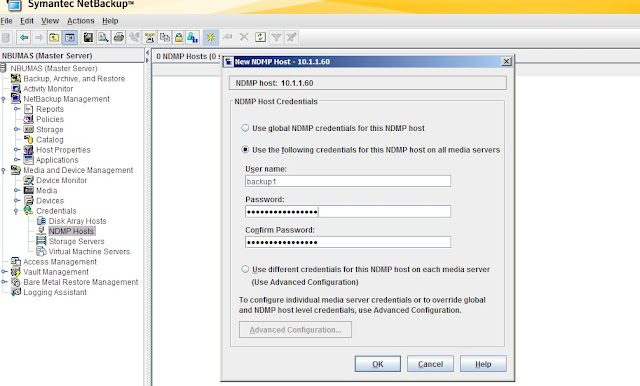 Remote Infrastructure Management: NetBackup NDMP Backup Configuration