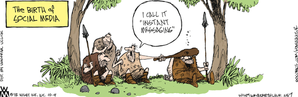 World of Cartoons and Comics: Instant messaging in the stone age