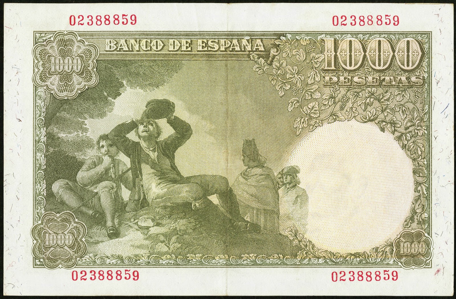 Spain 1000 Pesetas banknote 1949 Ramón de Santillán|World Banknotes ...