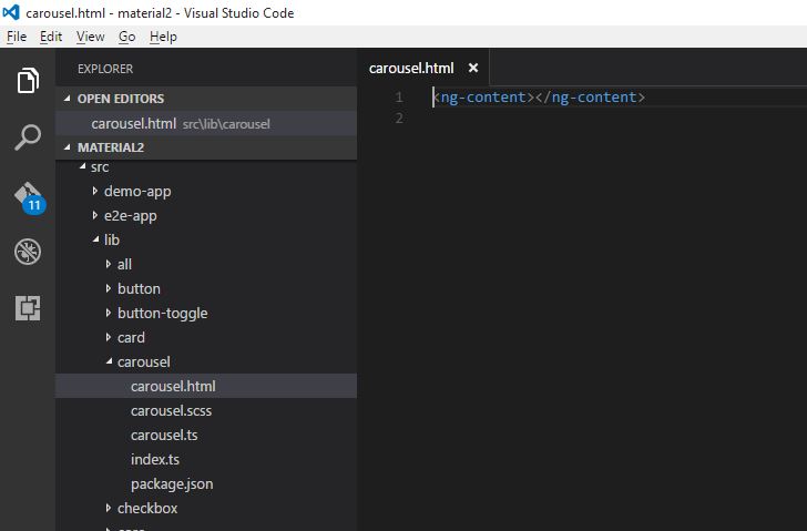 Explore Sitecore: carousel with angular material 2