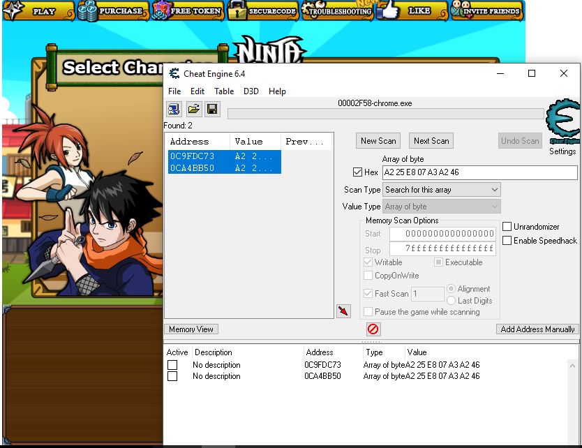 #158: Cheat 1 Hit Kill Ninja Saga With Cheat Engine