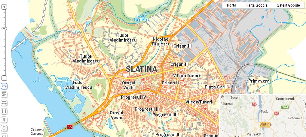 Romania Live: Slatina live webcam Harta rutiera Slatina