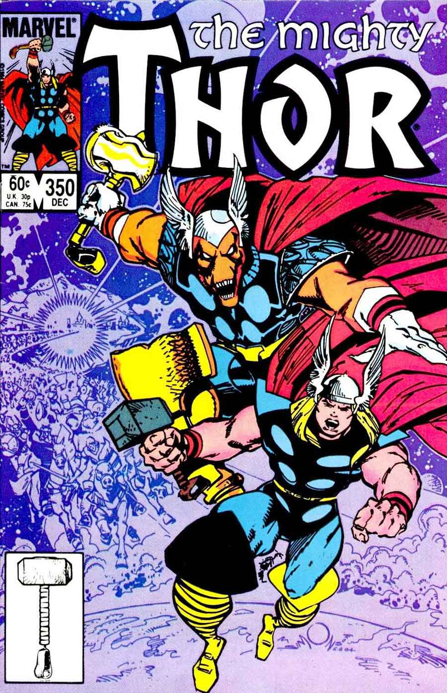 Thor #350 - Walt Simonson art & cover - Pencil Ink
