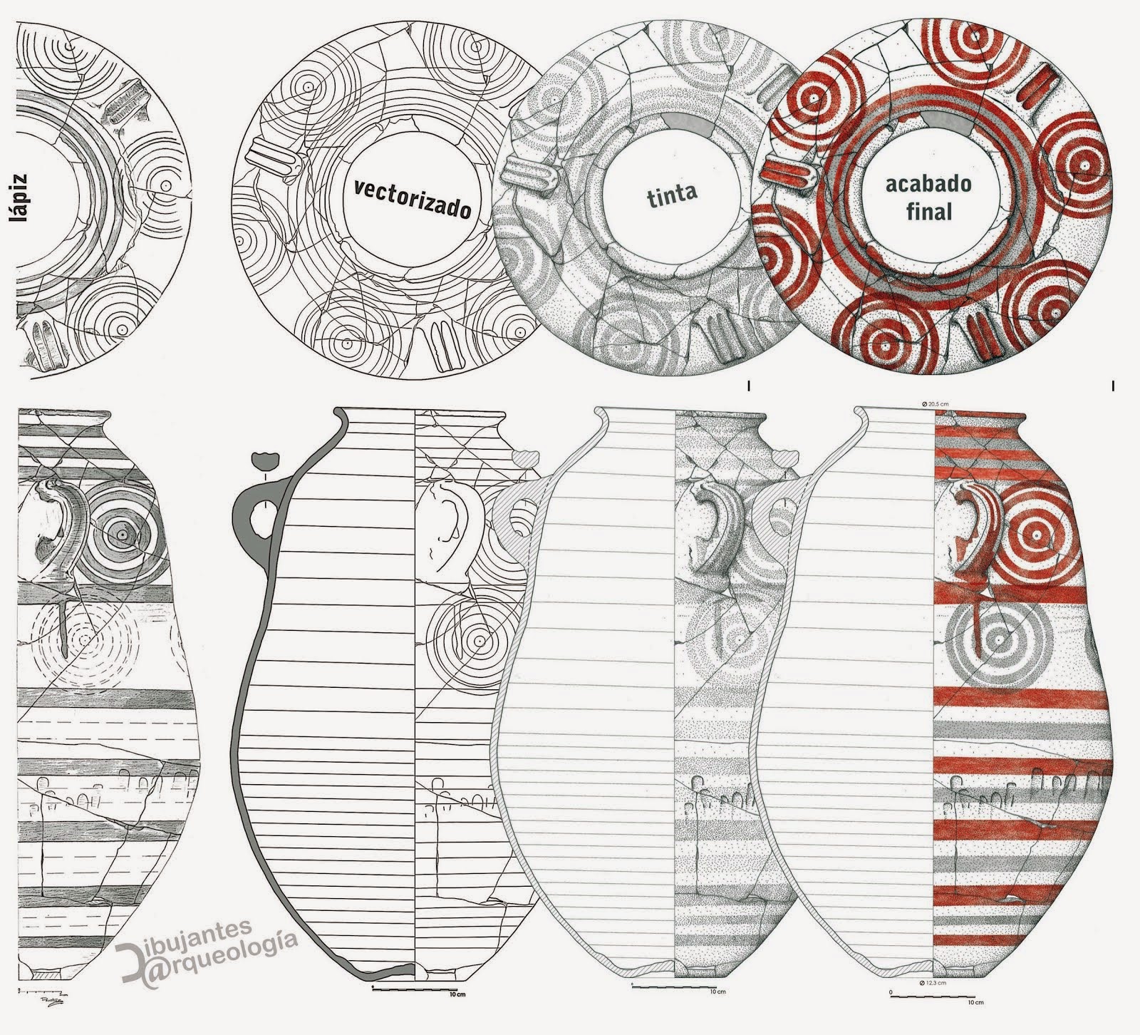 Dibujantes de Arqueologia - Cerámica pintada de la Edad del Hierro