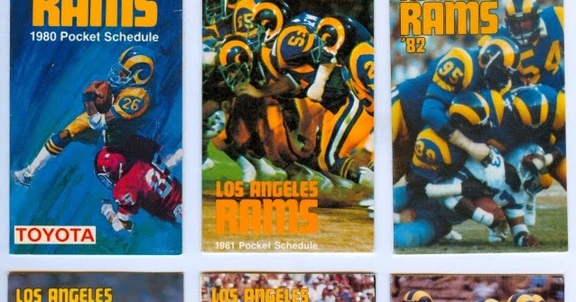 The Oddball Card Collector: On Schedule(s): 1980-85 Los Angeles Rams