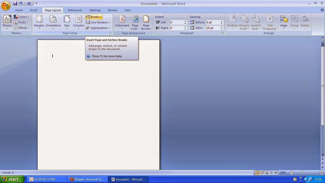 Heyasyah.blogspot.com: Cara membuat orientasi kertas landscape dan ...