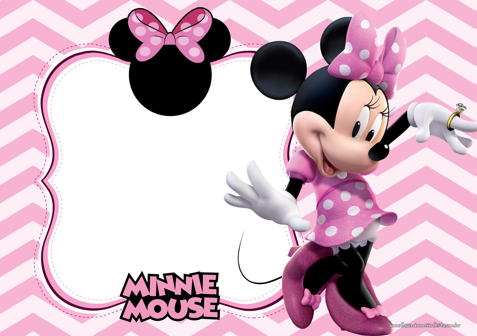 Coqueta Minnie en Rosa: Invitaciones para Imprimir Gratis. - Ideas y ...