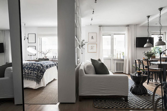 my scandinavian home: An inspiring small studio full of contrast