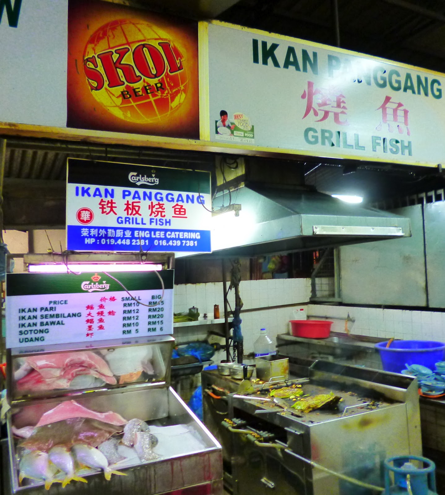 Gostan Sikit: Eng Lee Grilled fish stall- Song River cafe ( PF )