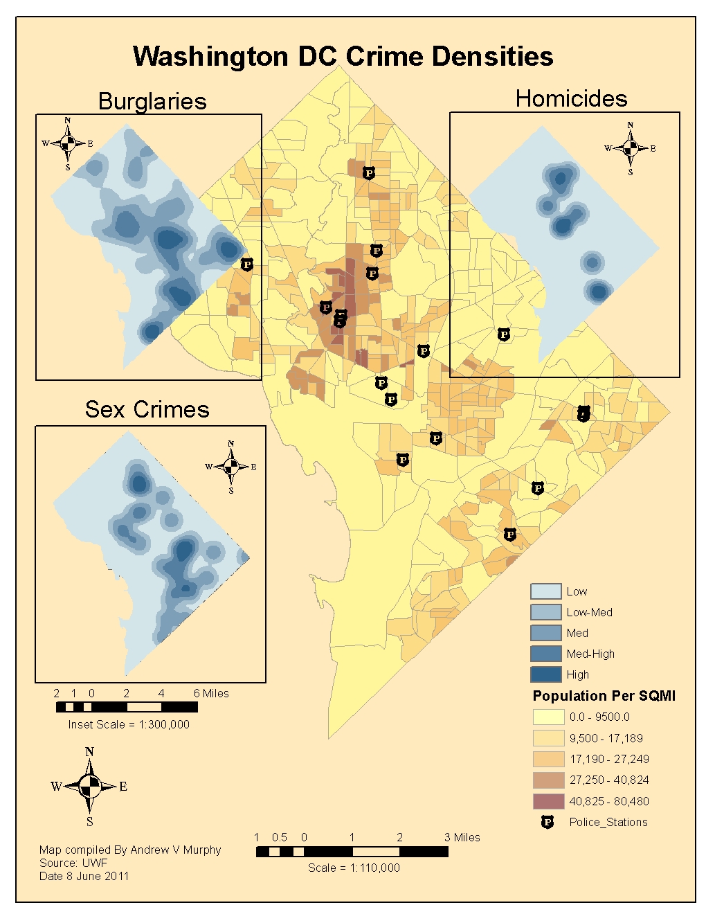 Applications in GIS: Analysis of DC Area Crime using GIS