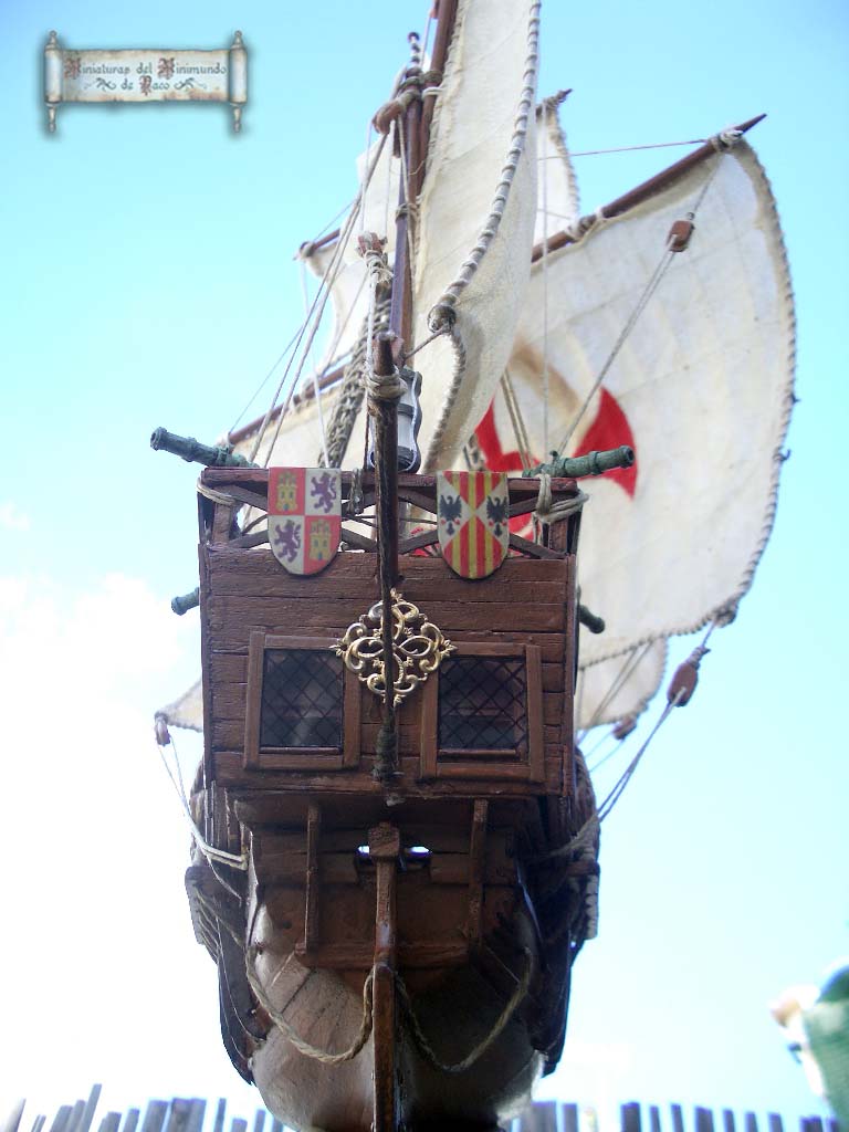 Miniaturas del Minimundo de Paco: La "Santa Maria" Carabela de Colón