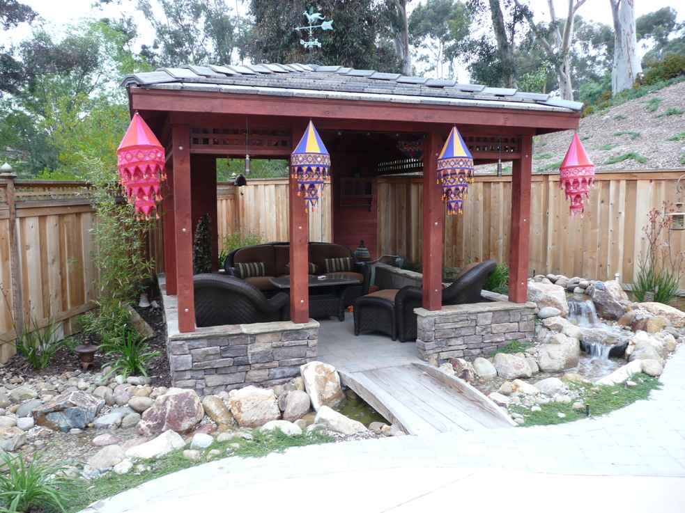 The 2 Minute Gardener: Photo - Solid Roof Shade Structure