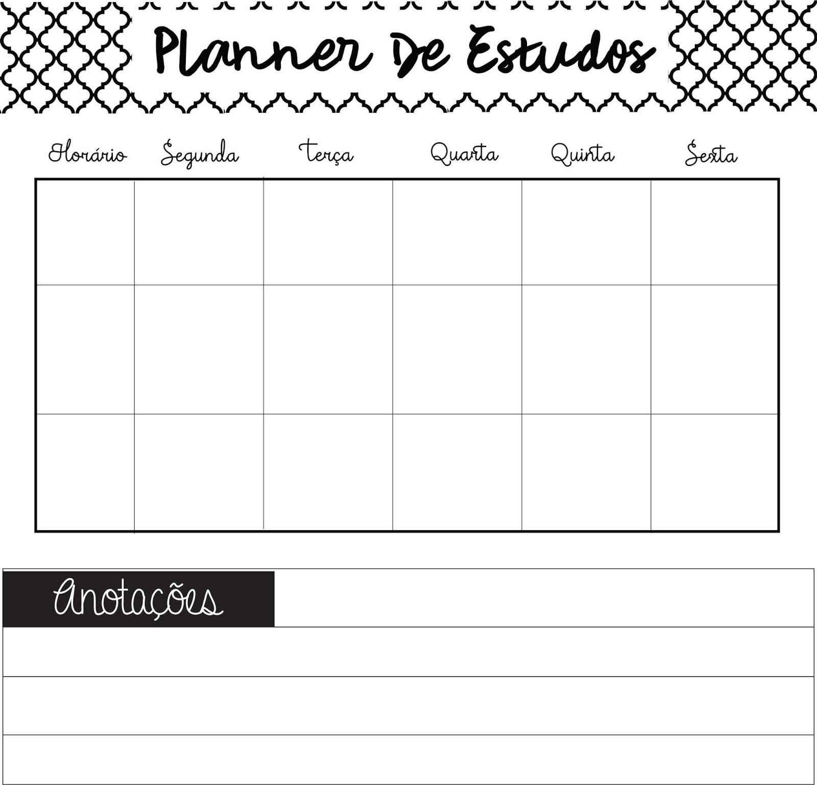 Infinity: Planner de estudos
