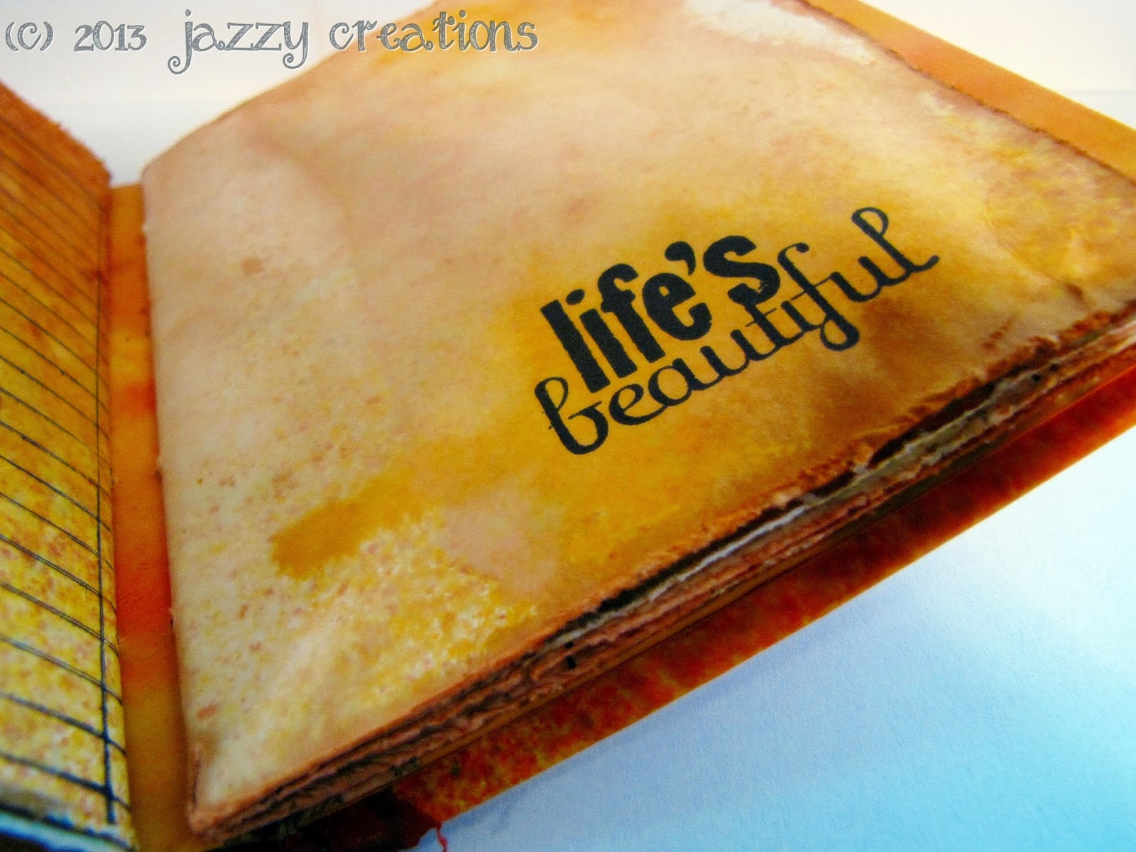 Jazzy Creations...: Small Journal with Vibrant Hand Dyed Pages-Available!