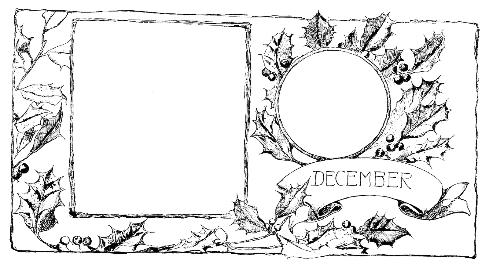 Digital Stamp Design: Free Christmas Digital Stamp: Christmas Frame ...