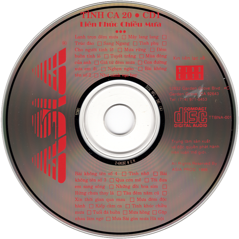 Chia sẻ âm nhạc: Tình Ca 20 CD001 - Liên Khúc Chiều Mưa (NRG)