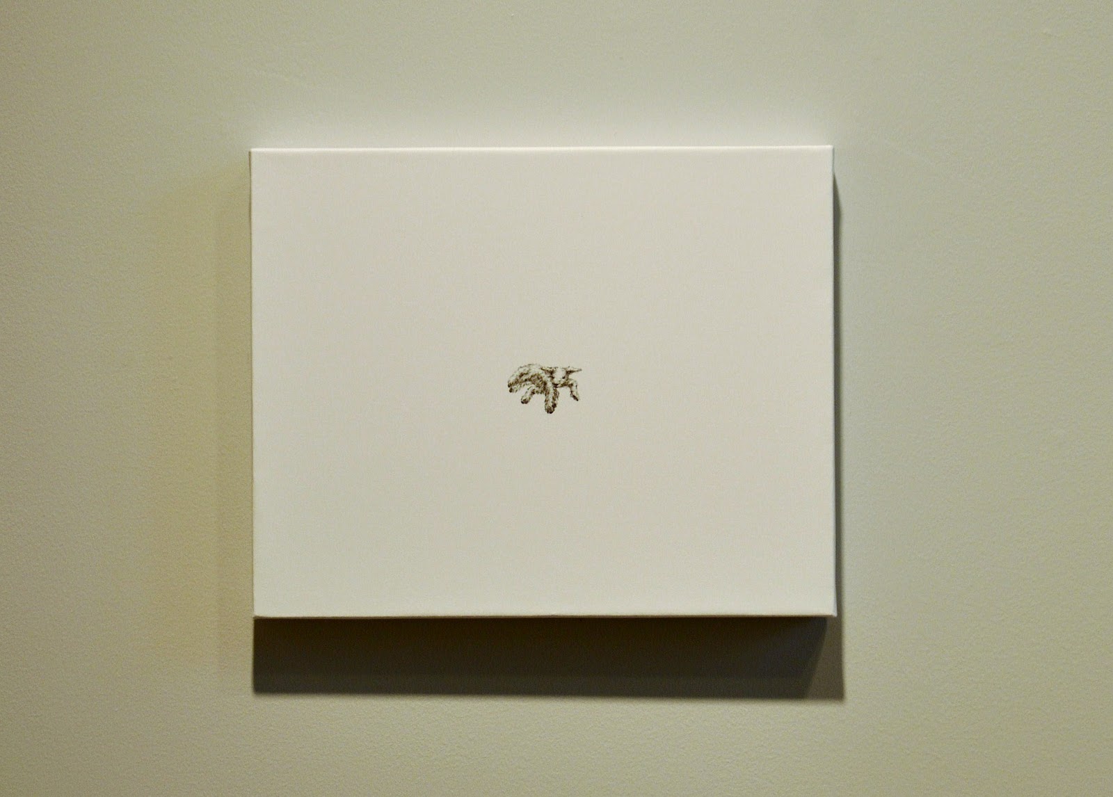 One inch drawing series, ballpoint pen on paper mounted on wood panel ...