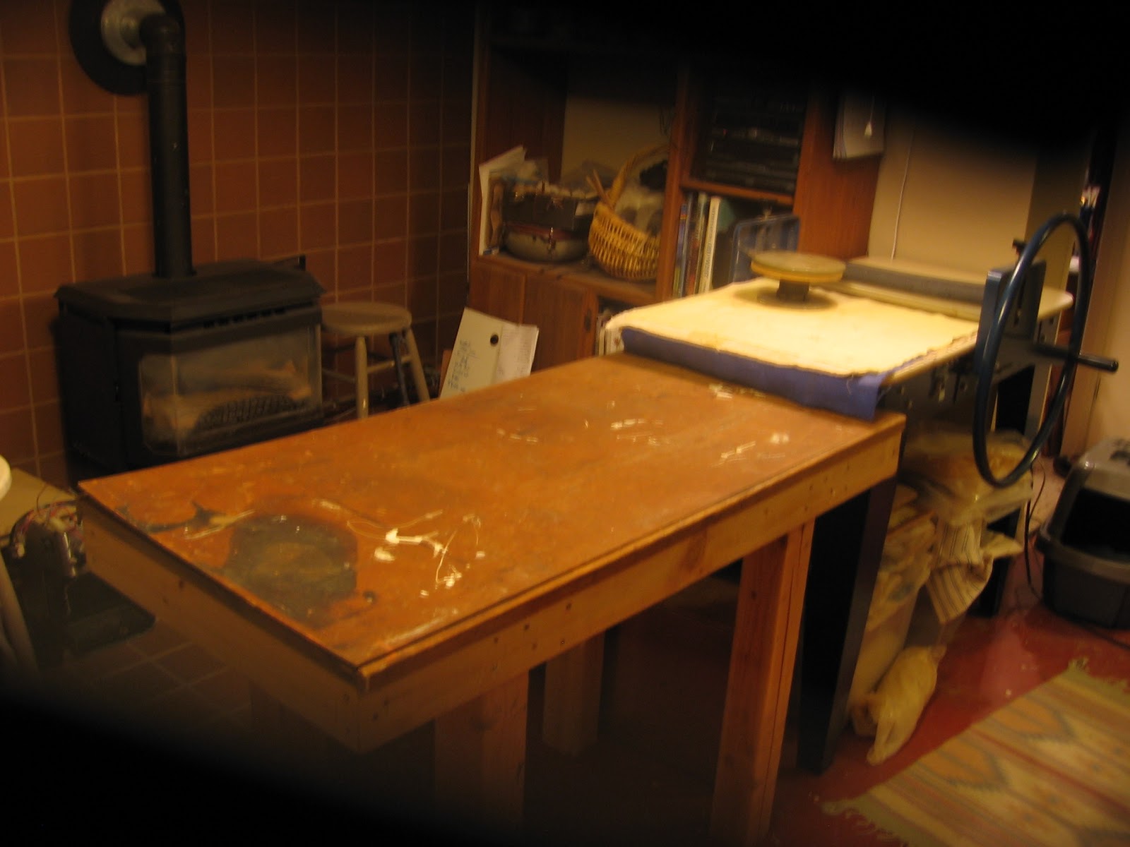firedclay: Building a work table for a Ceramic Studio