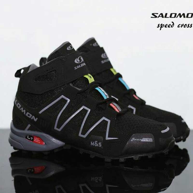 Sepatu Gunung Salomon High Hitam Hijau [SGH-002] | Omsepatu.com