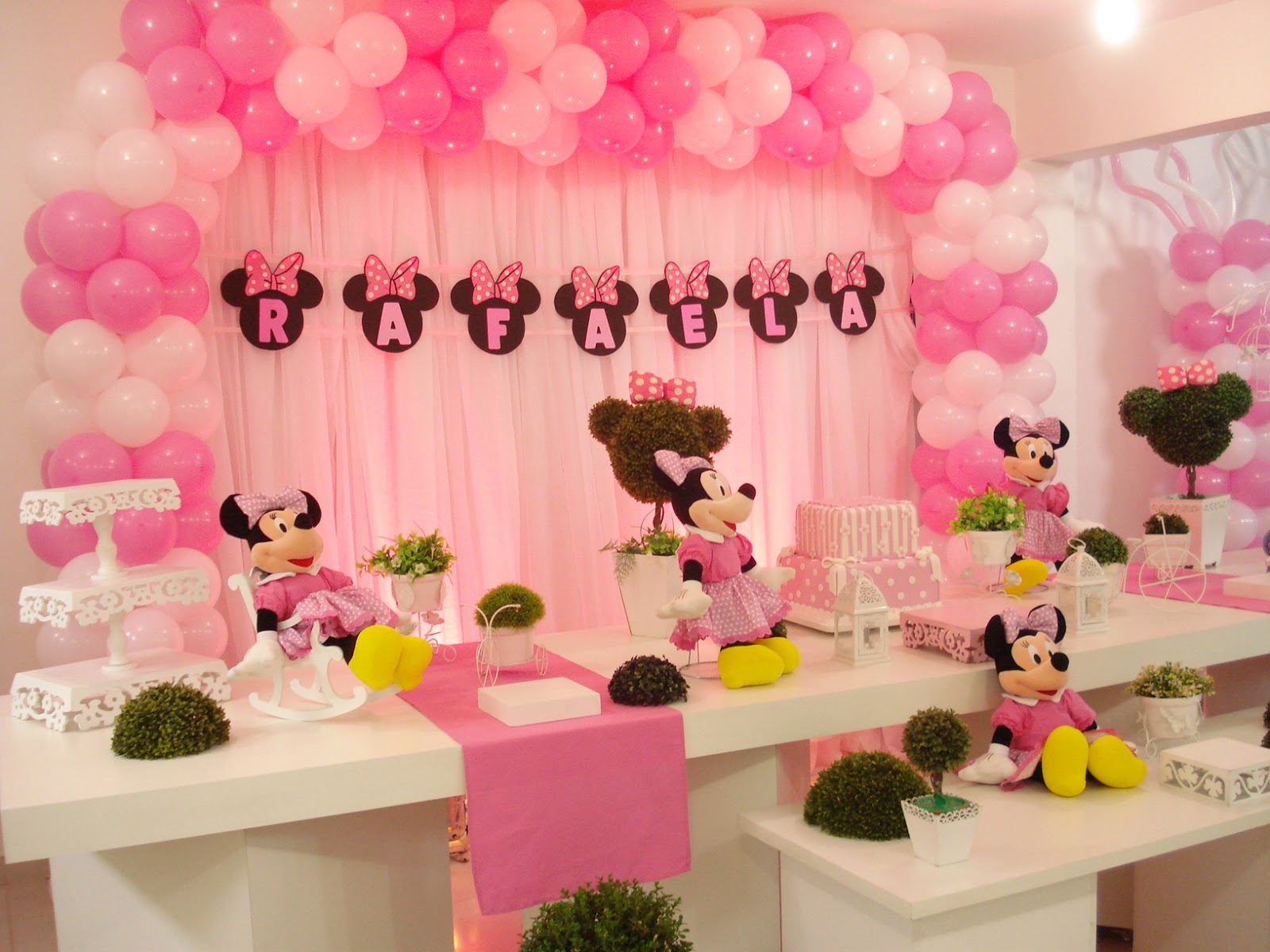 Decoração De Festa Infantil Tema Minnie Rosa