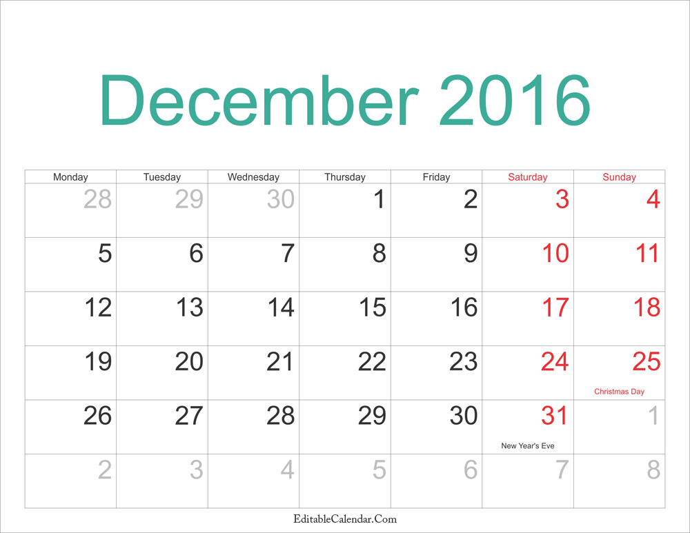 18 Photos Beautiful Monthly Calendar 2016 Template