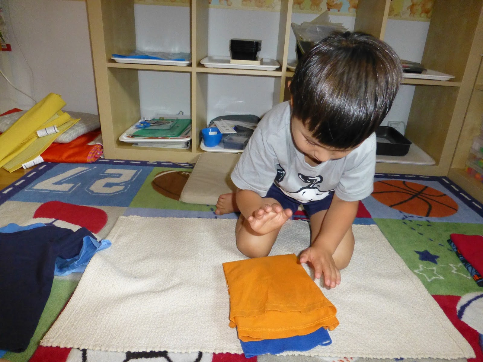 Family FECS: Montessori Activity: Folding Clothes