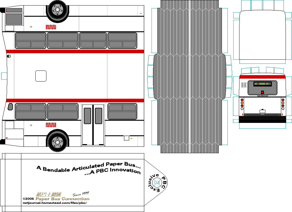 SP. Papel Modelismo: PaperBus New Flyer D60 - San Francisco Muni