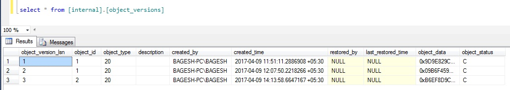 Microsoft Business Intelligence: Object versions Table in SSISDB