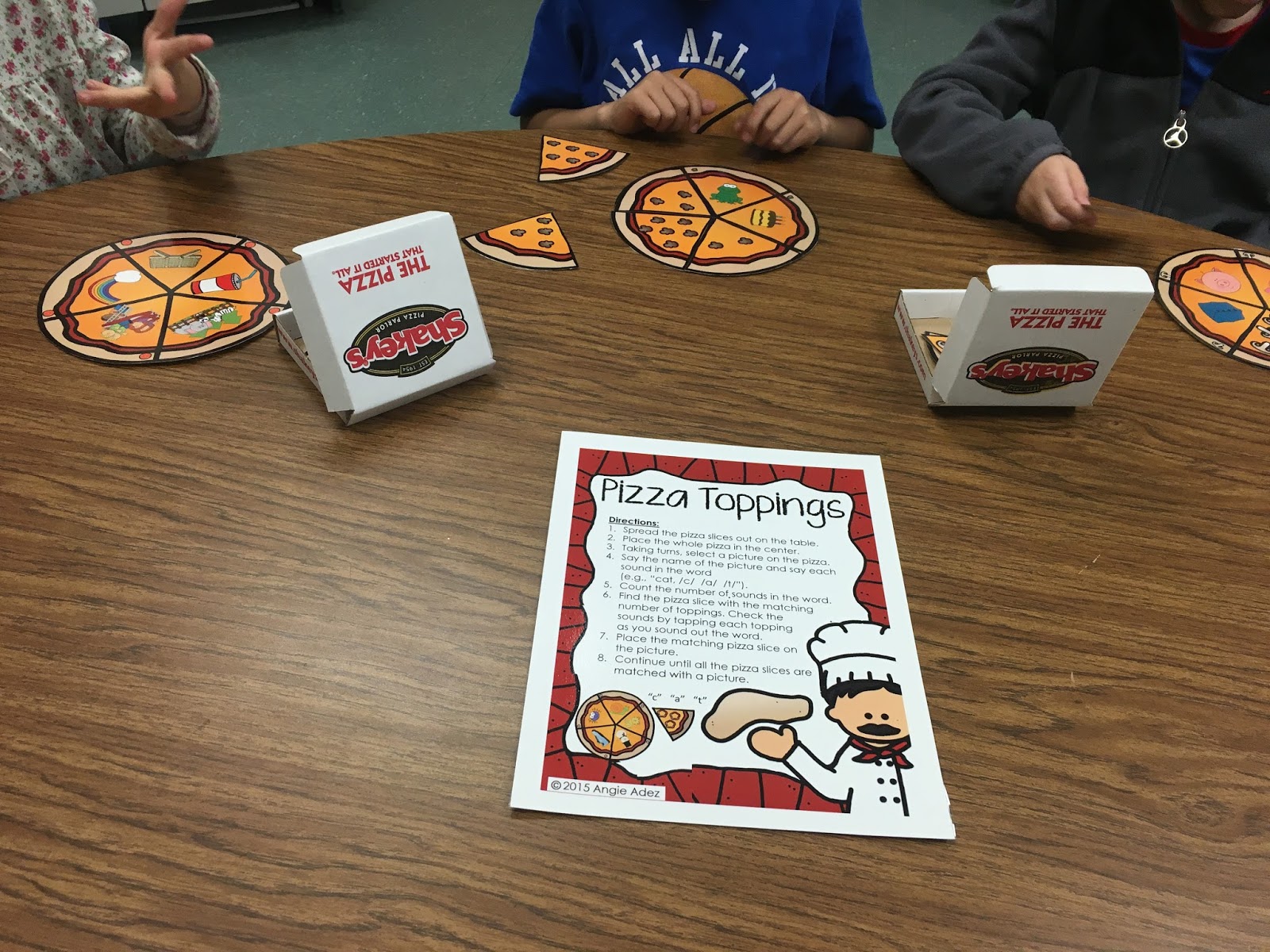 Mrs. Adez's Kindergarten: Segmenting & Counting Phonemes- Pizza Toppings