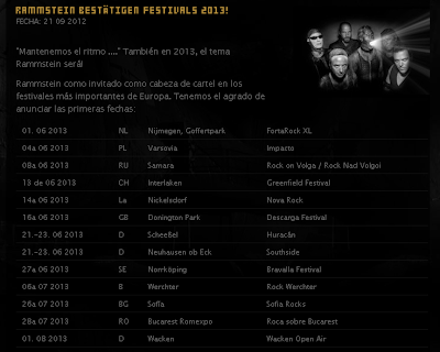 Calendario Rammstein